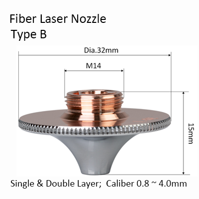 Nozzle B Type D32 for Raytools Cutting Head - tekorycnc